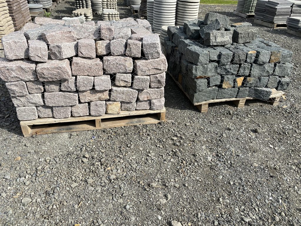 Pink and Black Belgium Block | Berks Soil and Stone